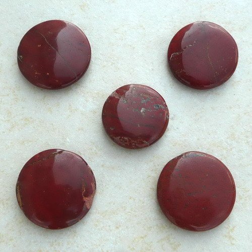 Jaspis rot Scheibenstein - KRAFT DES STEINES, 3,50